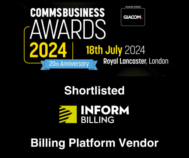 Finalists for Comms Business Awards! - Inform Billing