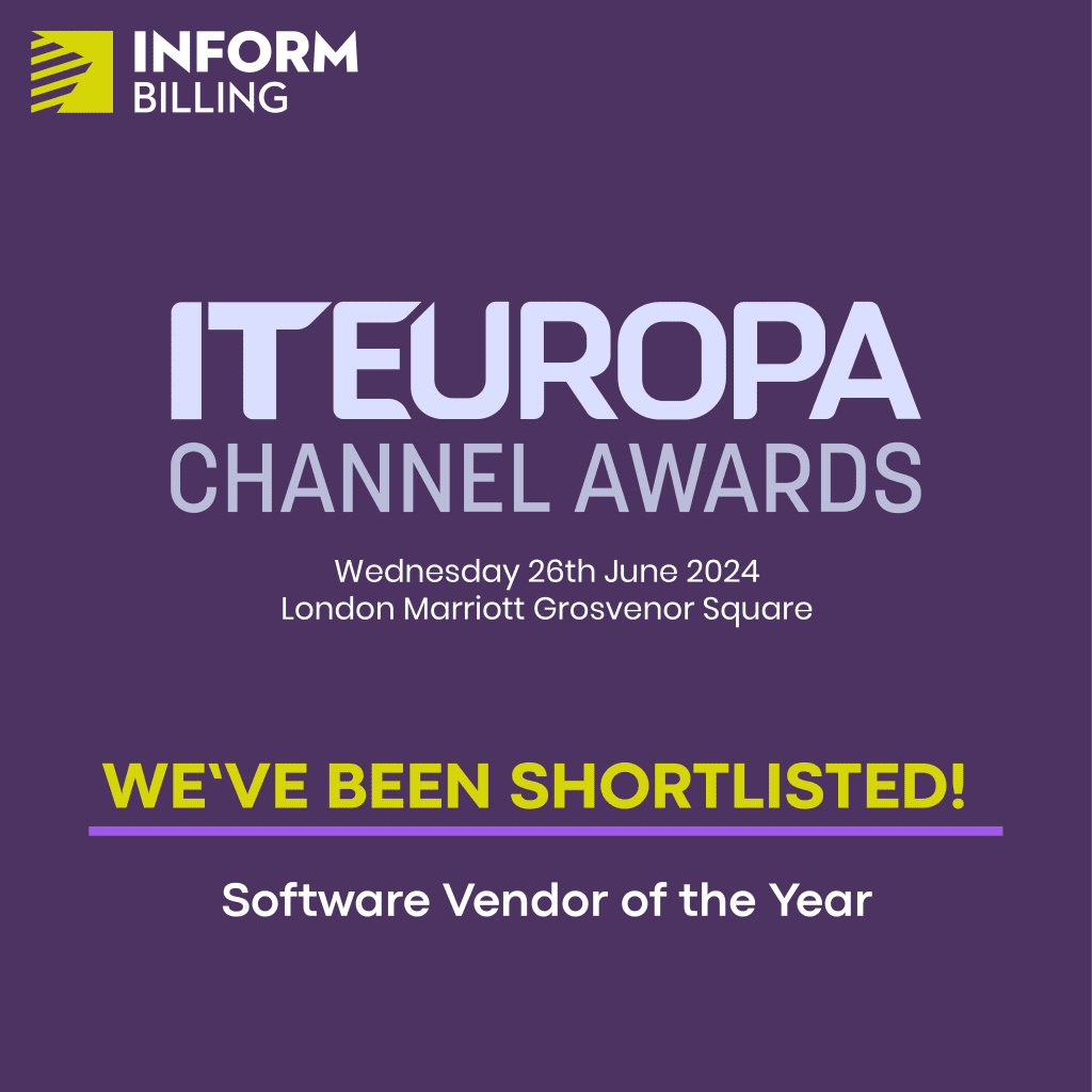 Shortlisted for IT Europa Awards 2024 - Inform Billing